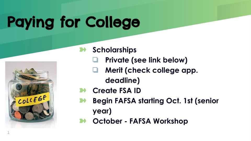 Counseling / Paying for College